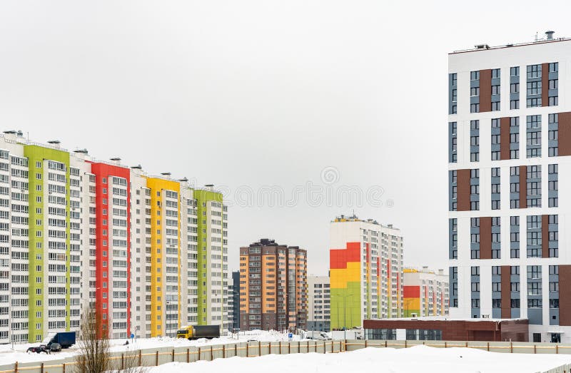 View of the New Modern Residential Complex Stock Image - Image of urban ...
