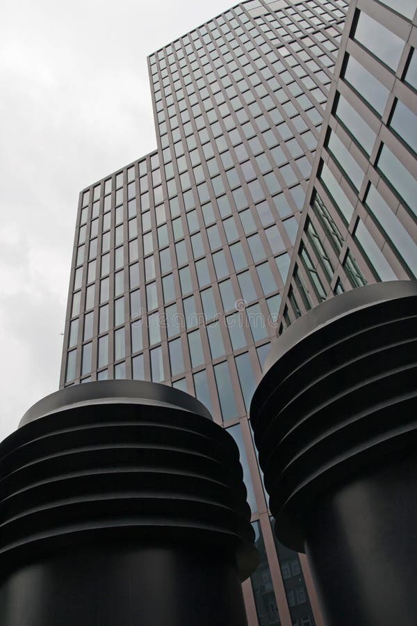 View of a New Office Building Shot from the Ground Stock Image - Image ...