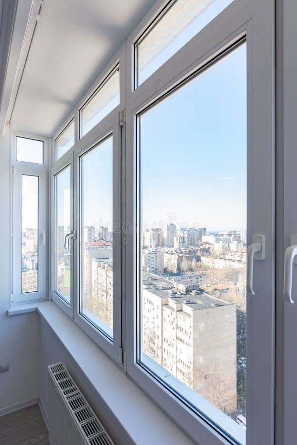 Windows in new apartment stock image. Image of evening - 23269981