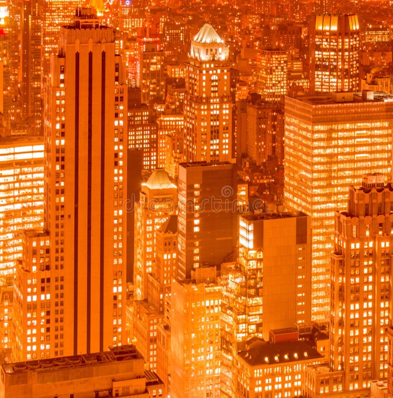 View of New York Manhattan during Sunset Hours Editorial Stock Photo ...