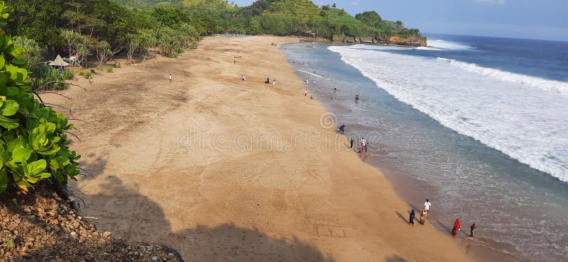 View of Ngantep Beach in Malang Regency (South Malang). Editorial Stock ...