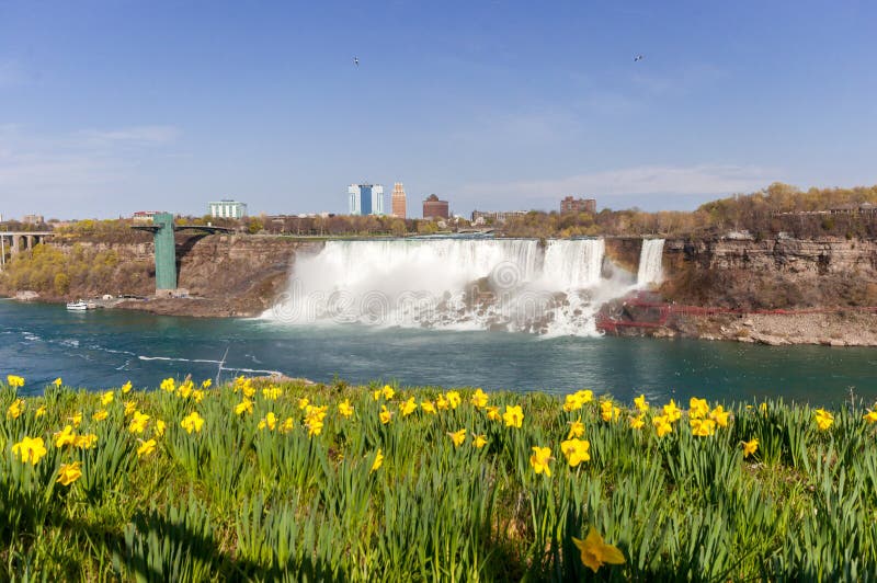 View at Niagara Falls from Canadian Side Stock Photo - Image of ...