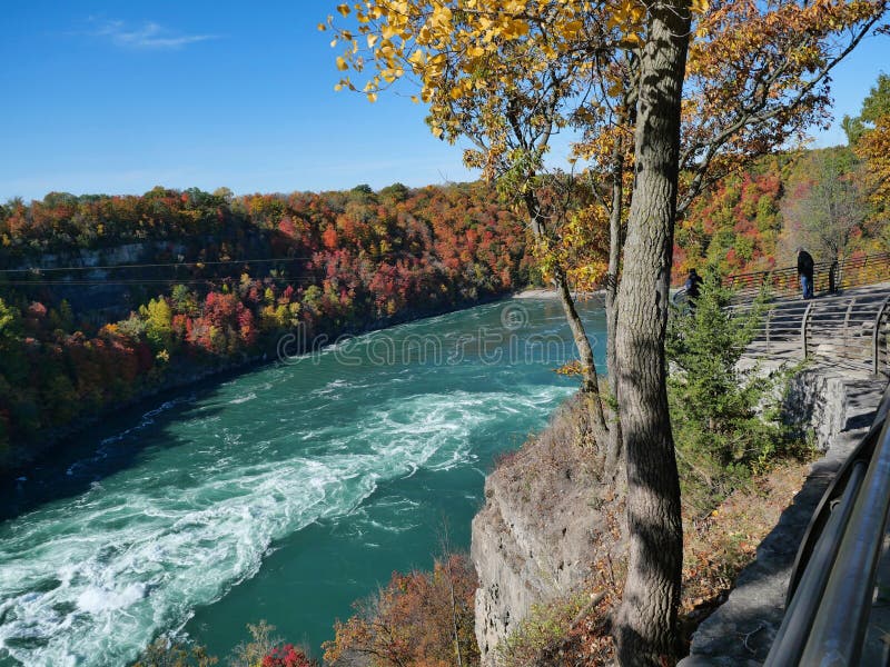 View of Niagara River Gorge Stock Photo - Image of trail, foliage ...