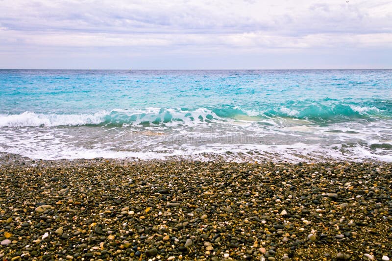 View of Nice empty beach stock photo. Image of sunny - 30800326