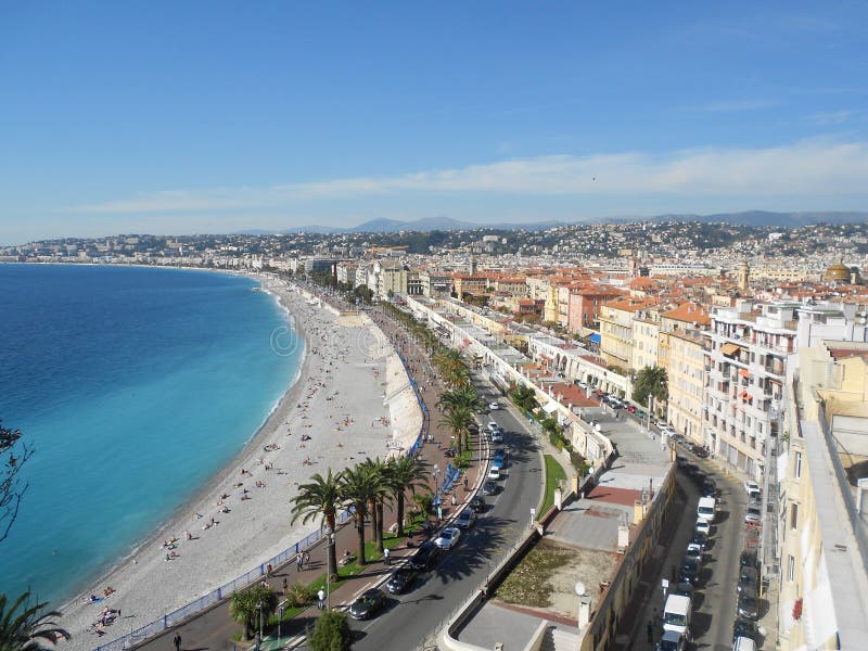 View of Nice Promenade on French Riviera France Stock Image - Image of ...