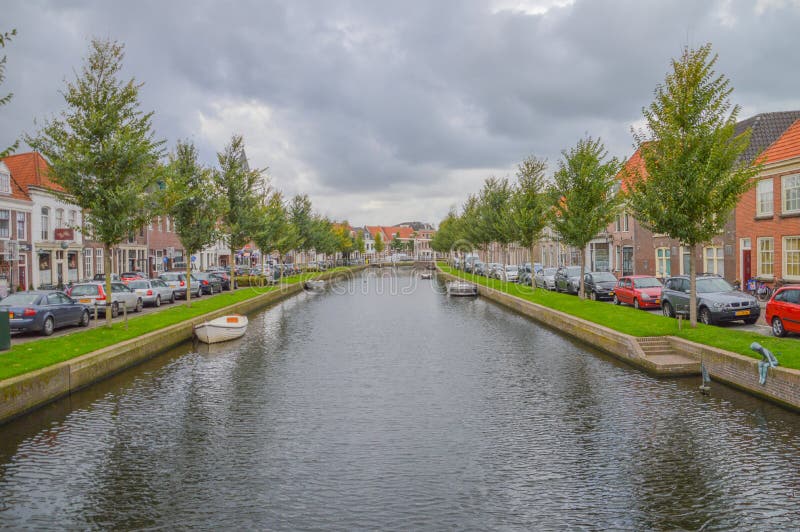 View on Nieuwstad and Oudegracht at Weesp the Netherlands 2017 Stock ...
