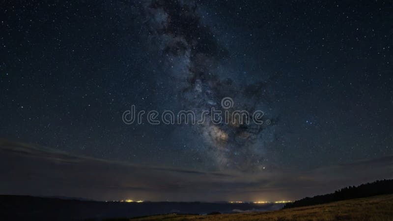 The View of the Night Sky Decorated with Beautiful Stars Creates a Calm ...