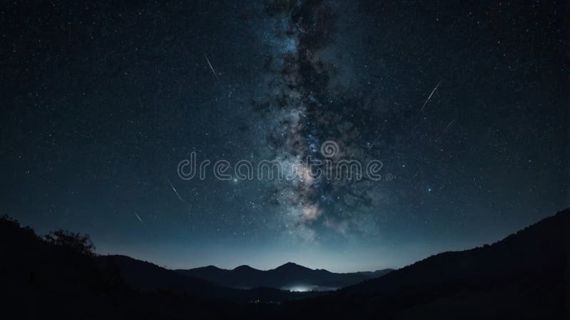 The View of the Night Sky Decorated with Beautiful Stars Creates a Calm ...