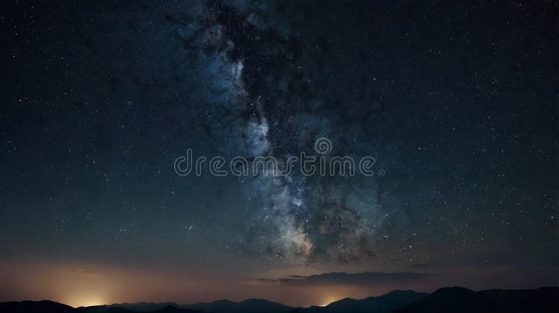 The View of the Night Sky Decorated with Beautiful Stars Creates a Calm ...