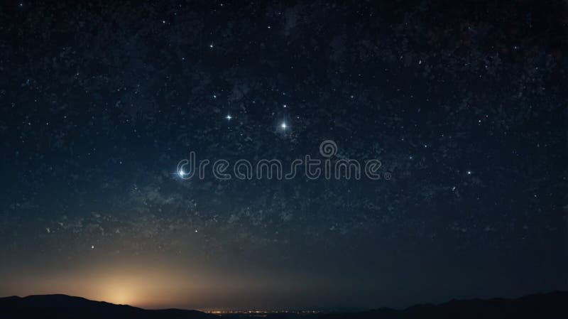 The View of the Night Sky Decorated with Beautiful Stars Creates a Calm ...