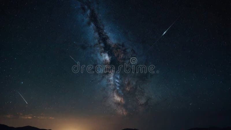 The View of the Night Sky Decorated with Beautiful Stars Creates a Calm ...