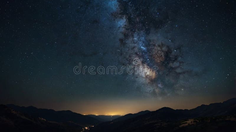 The View of the Night Sky Decorated with Beautiful Stars Creates a Calm ...