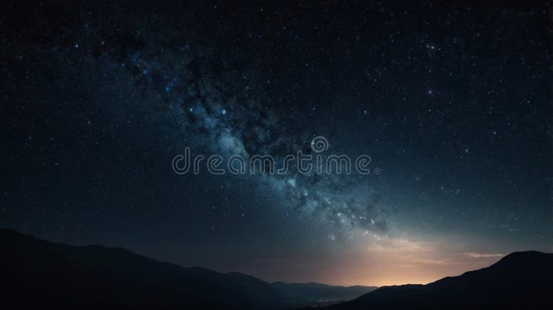 The View of the Night Sky Decorated with Beautiful Stars Creates a Calm ...