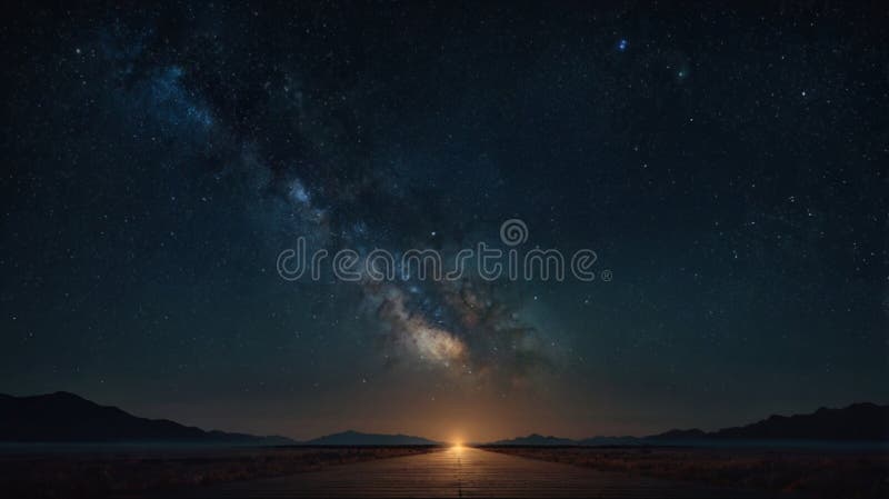 The View of the Night Sky Decorated with Beautiful Stars Creates a Calm ...