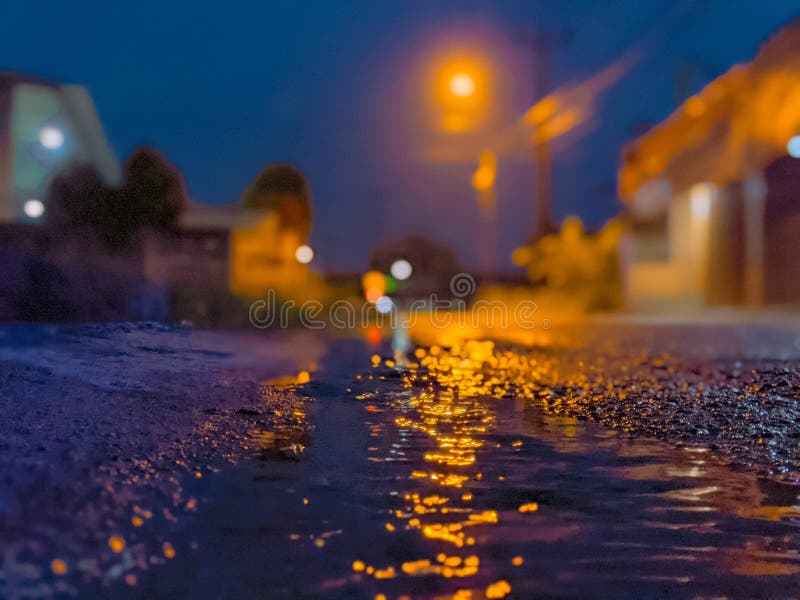 View of the Night Sky after the Rain and Enjoy the Atmosphere Stock ...