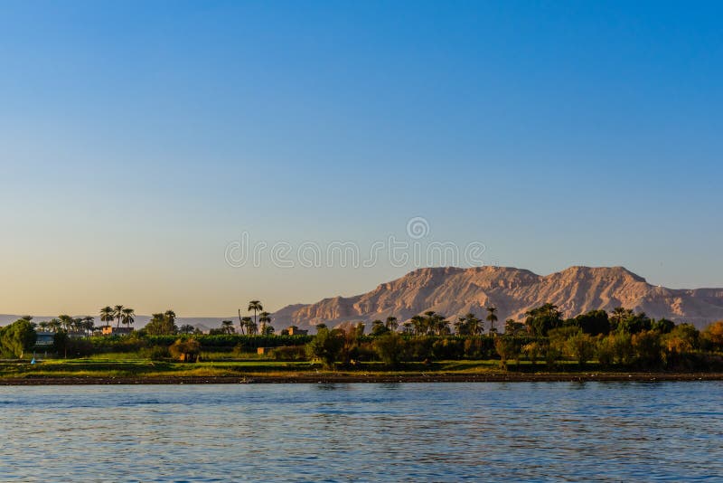 View of the Nile River in Luxor, Egypt Stock Photo - Image of outdoor ...