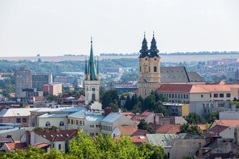 View of the Nitra City in Slovakia. Nitra Has Population of about 83. ...