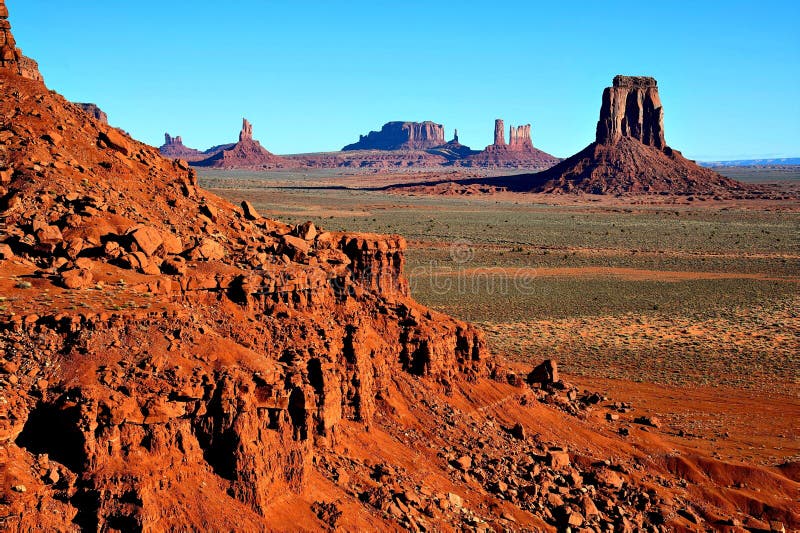North Window Section of Monument Valley. Stock Image - Image of ...