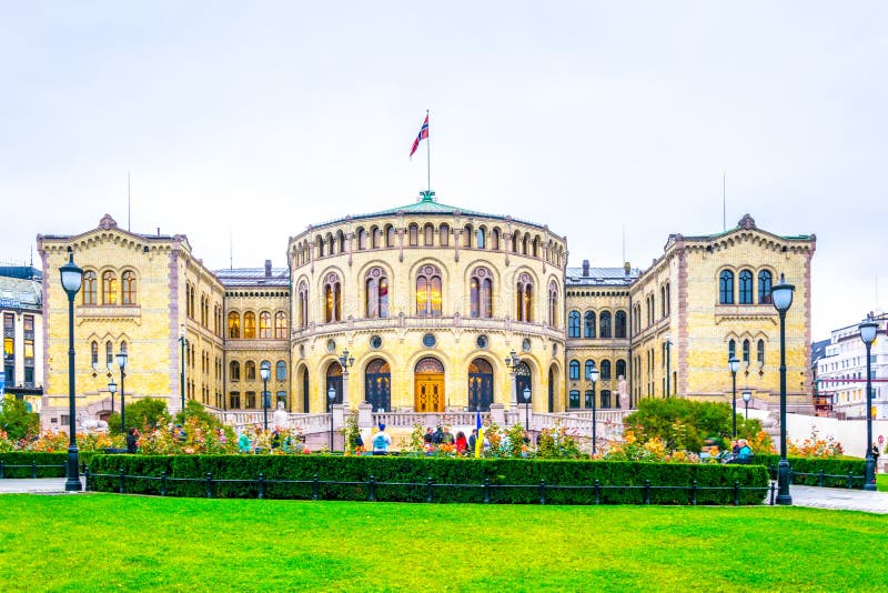 View of the Norwegian Parliament Stortinget...IMAGE Stock Photo - Image ...