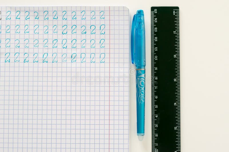 View of a Notebook with Numbers Entered Next To it are a Pen and a ...