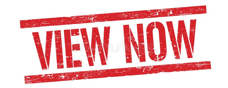 VIEW NOW Text on Red Vintage Lines Stamp Stock Illustration ...