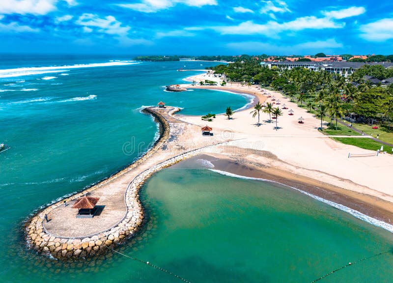 View of Nusa Dua Beach in Southern Bali, Indonesia Stock Image - Image ...