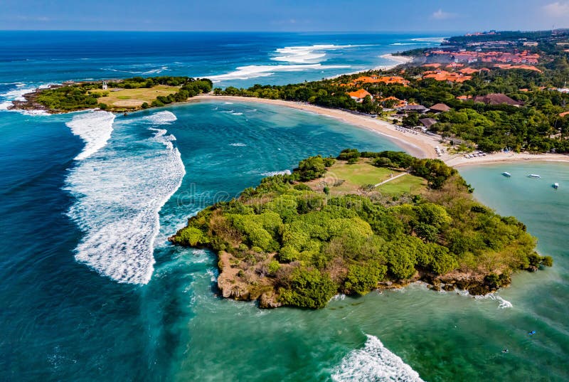 View of Nusa Dua Beach in Southern Bali, Indonesia Stock Image - Image ...