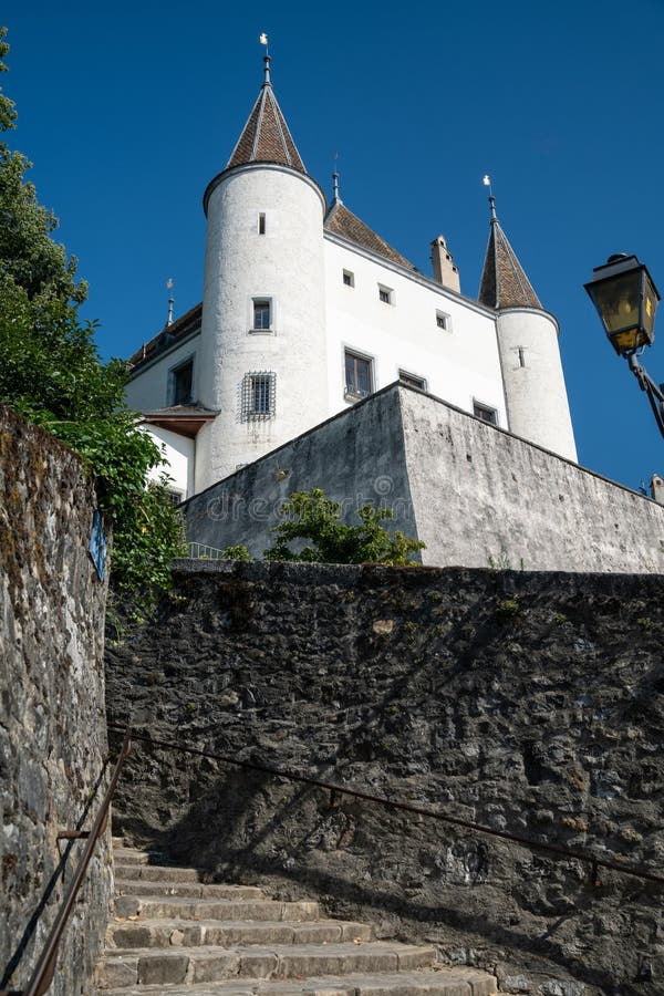 View of the Nyon Castle in Nyon, Switzerland Stock Image - Image of ...