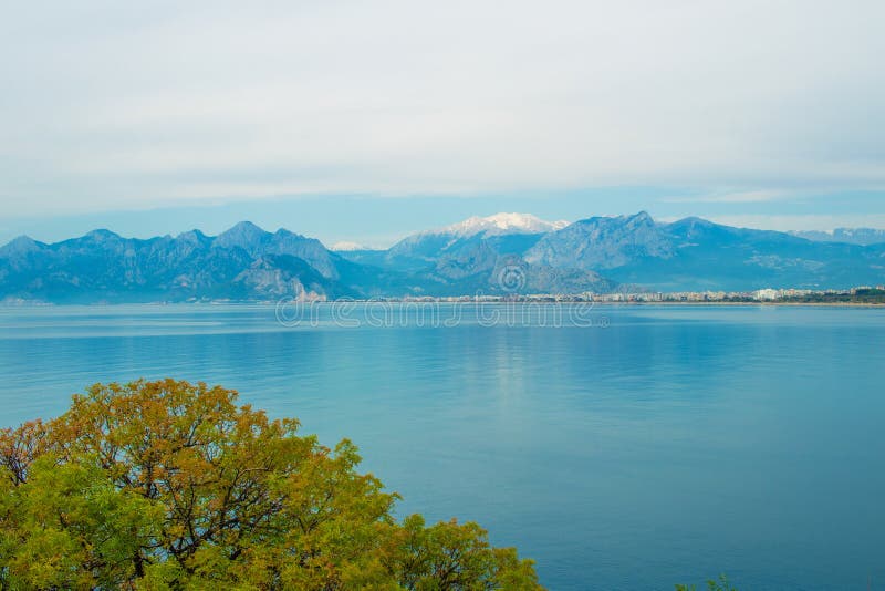 View from the Observation on the Sea with Mountains in Antalya,Turkey ...