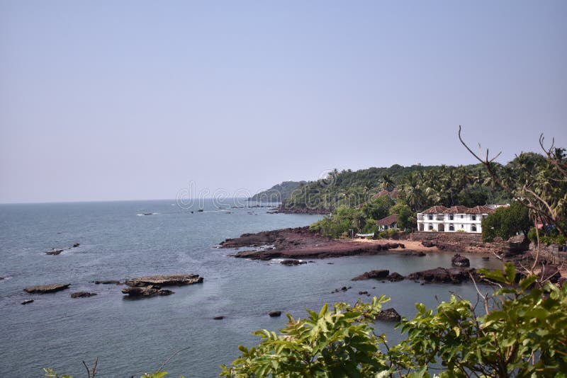 View of the Ocean from Dona Paula Beach in Goa Stock Image - Image of ...