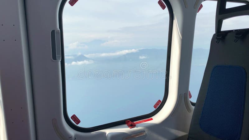 View of the Ocean from a Helicopter Window Stock Video - Video of ...