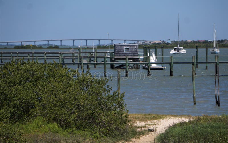 The Ocean Inlet stock image. Image of pier, bridge, walkway - 250359215