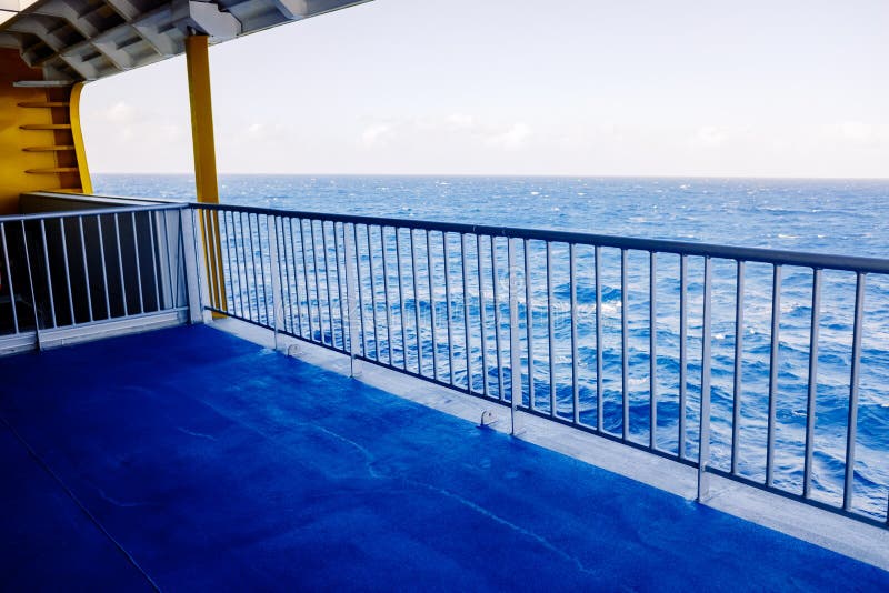 View of the Ocean from the Inside Deck of a Ship Stock Image - Image of ...