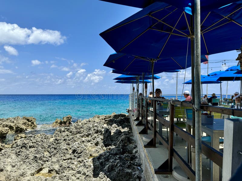 A View of the Ocean from the Restaurant at Macabuca in Cayman Islands ...