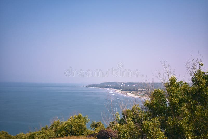 View of the Ocean from the Top of a Hill in Goa Stock Photo - Image of ...