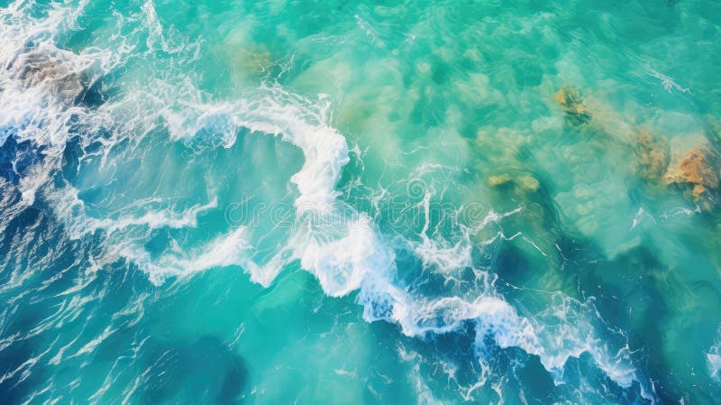 View Ocean Water from Above Stock Illustration - Illustration of ...