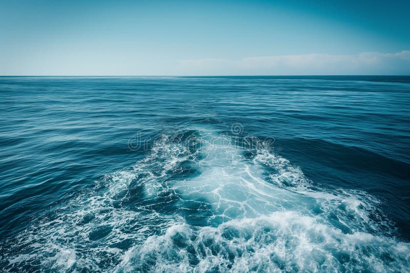 View of Ocean Water from a Boat, Scenic Seascape, AI-generated. Stock ...