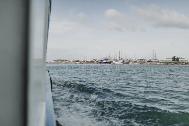 View of Ocean Water and Waves from the Side Part of a Boat during ...