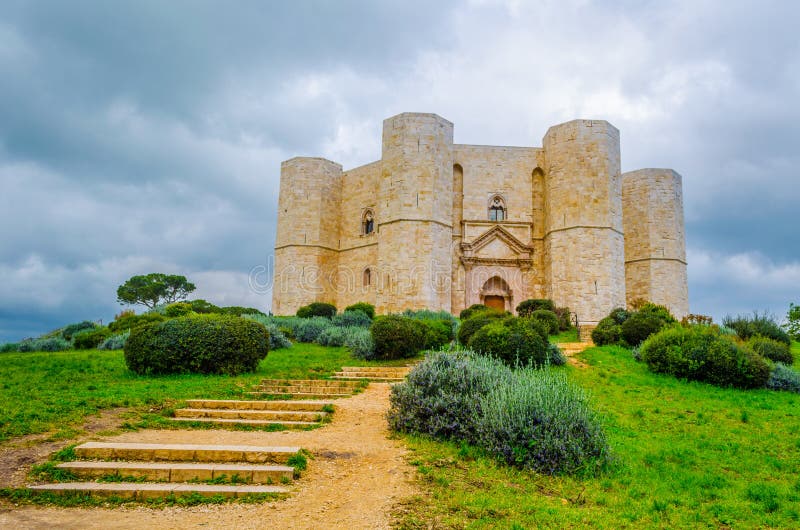 View of an Octagonal Castle Castel Del Monte Near Andria, Italy ...