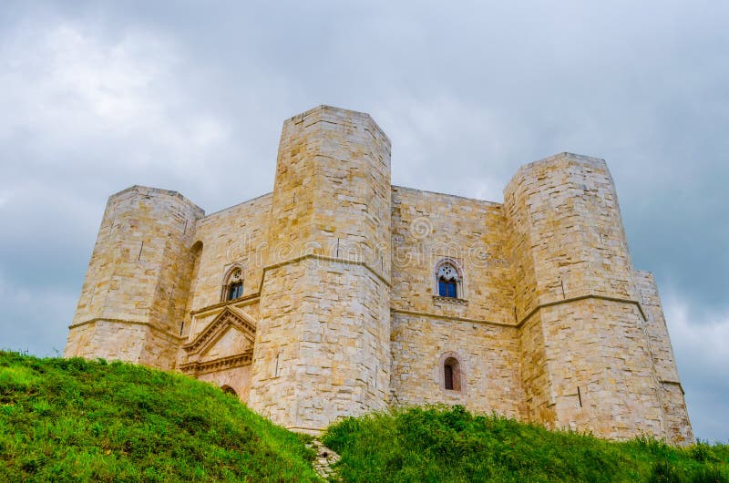 View of an Octagonal Castle Castel Del Monte Near Andria, Italy ...