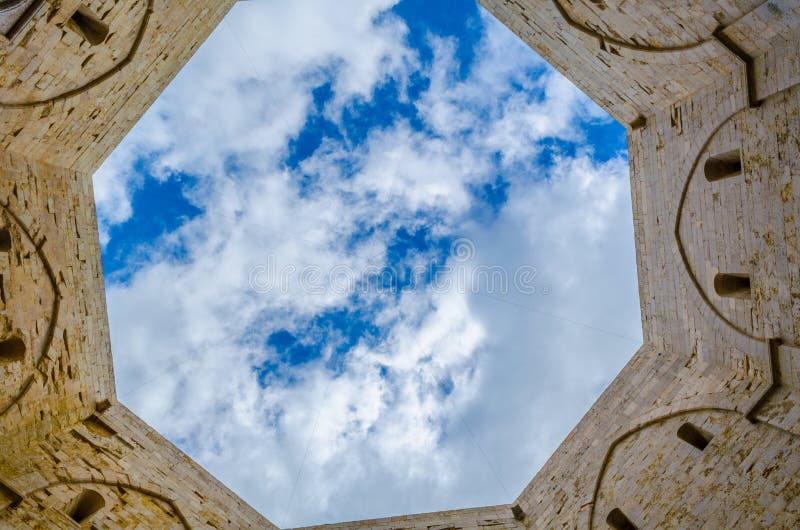 View of an Octagonal Castle Castel Del Monte Near Andria, Italy ...