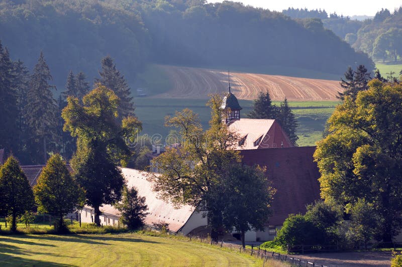 View of Offenhausen stock image. Image of meadows, swabian - 10873271