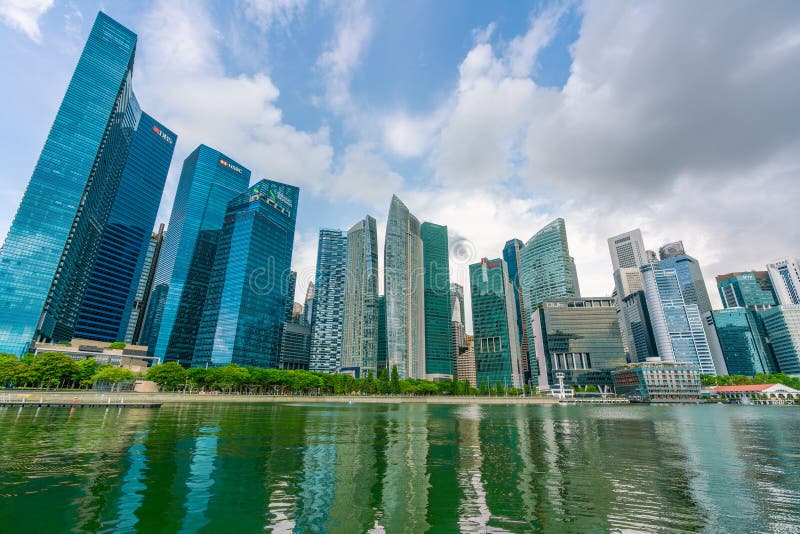 View of Office Buildings in Singapore CBD in Daytime Editorial Stock ...