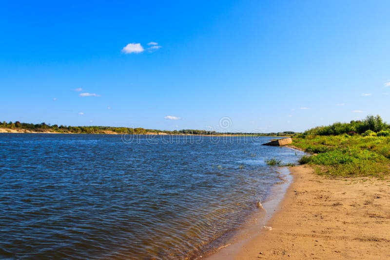 View of Oka River in Russia Stock Image - Image of green, scenic: 174833193