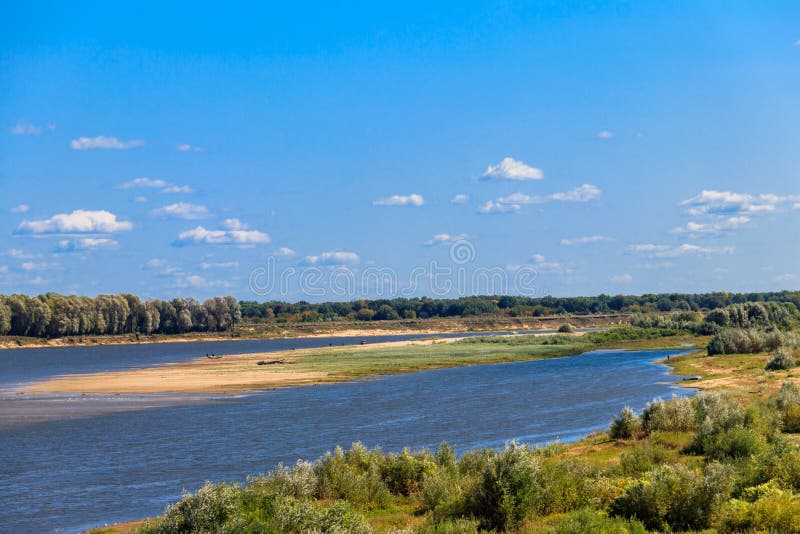 View of Oka River in Russia Stock Image - Image of meadow, riverside ...