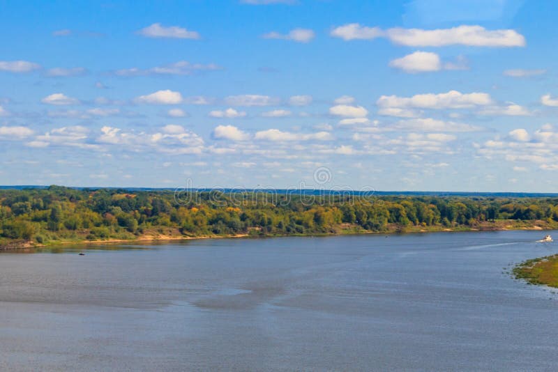 View of the Oka River, Russia Stock Photo - Image of idyllic, bank ...