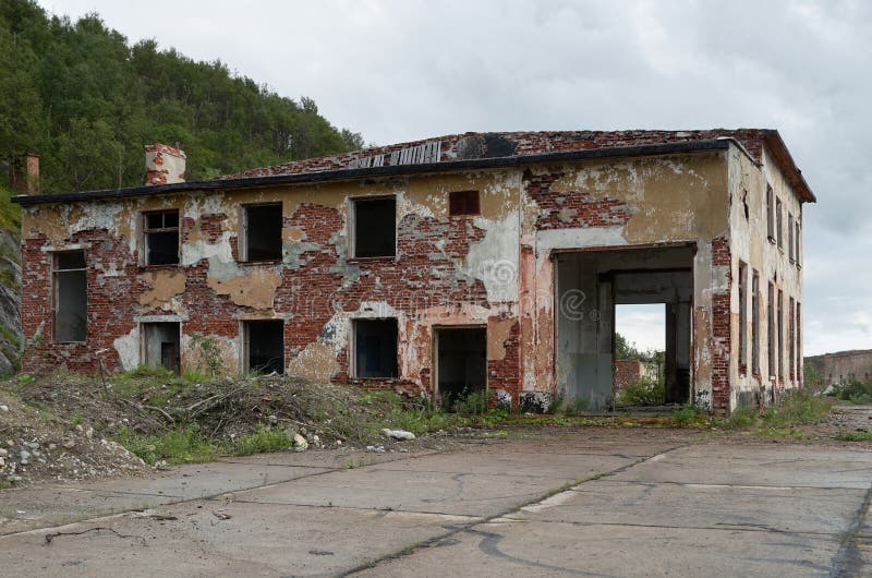 View of an Old Abandoned Dilapidated Apartment Building Stock Photo ...