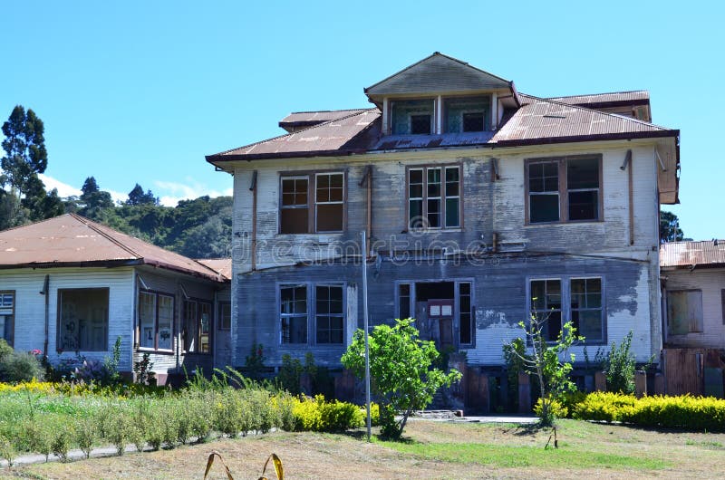 View of old sanatorium stock photo. Image of adventure - 137074582