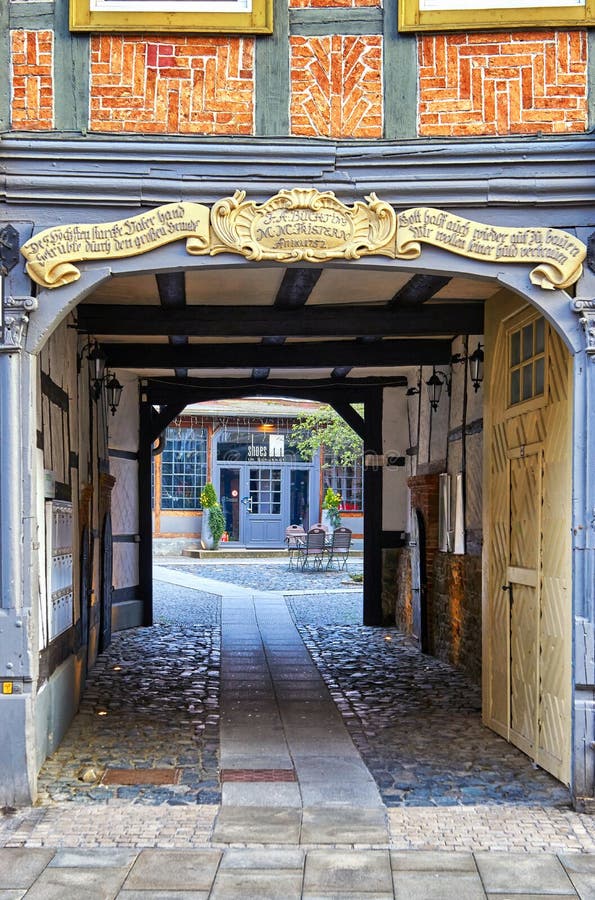 View through an Old Archway To a Back Yard Editorial Stock Photo ...