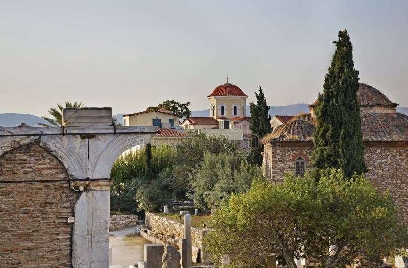 View of old Athens. Greece stock image. Image of temple - 69527489